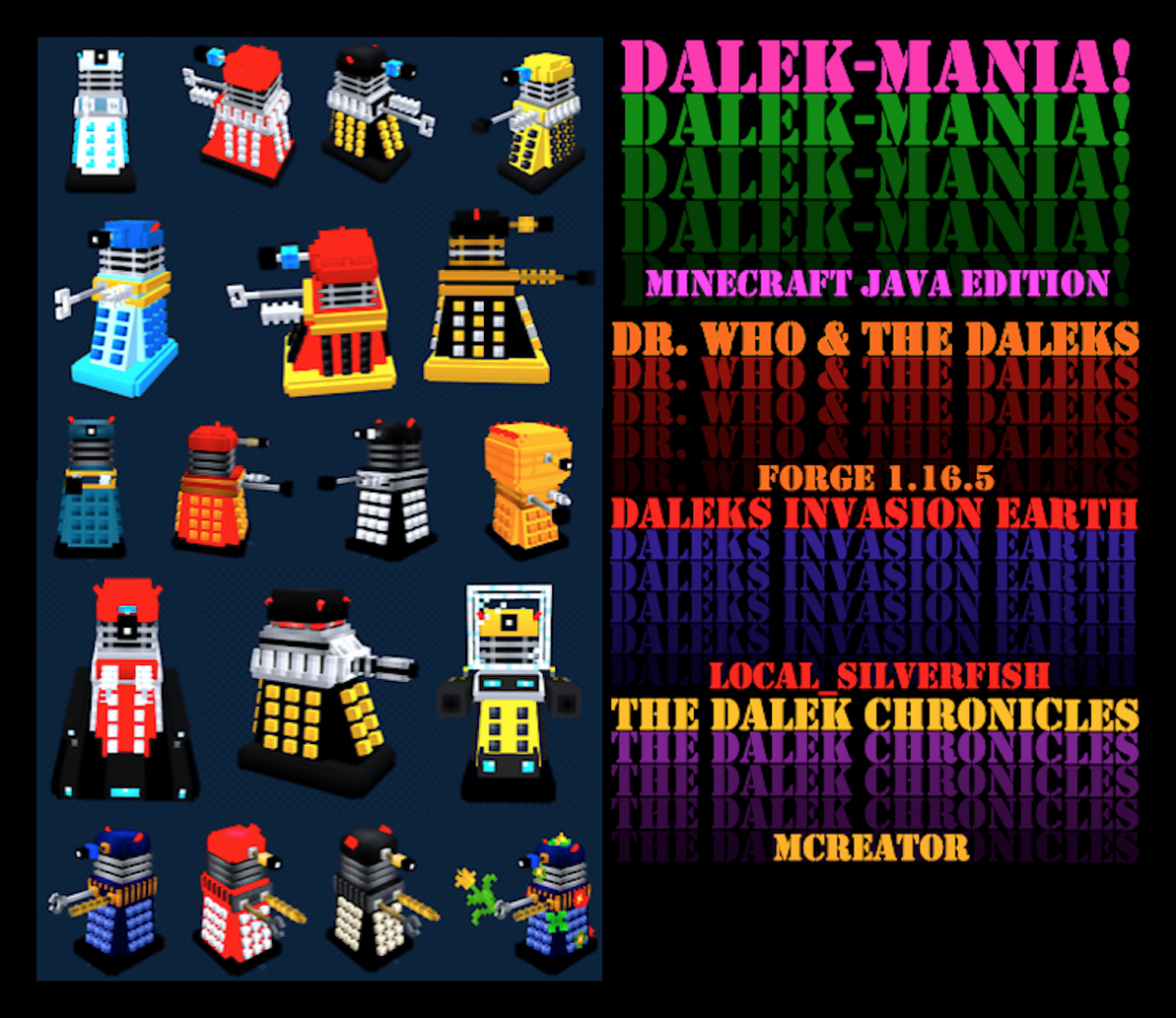 DALEK-MANIA! - Minecraft Mods - Mapping and Modding: Java Edition - Minecraft Forum - Minecraft ...